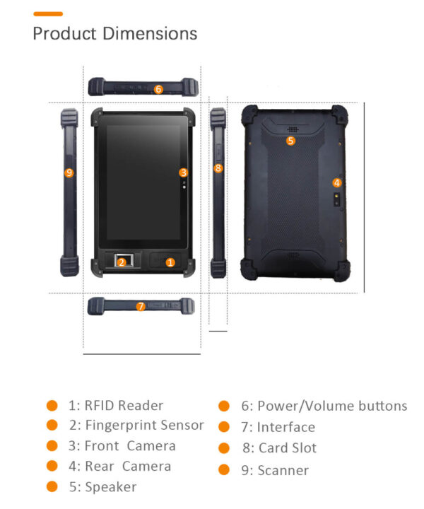 FP07 7 inch biometric tablet - HFSecurity biometric solution