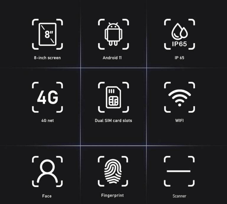 FP08 8 inch biometric tablet - HFSecurity biometric solution