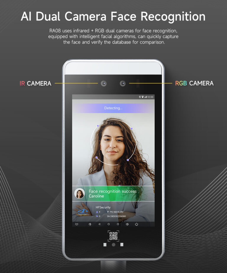 ra08 8 inch face recognition system