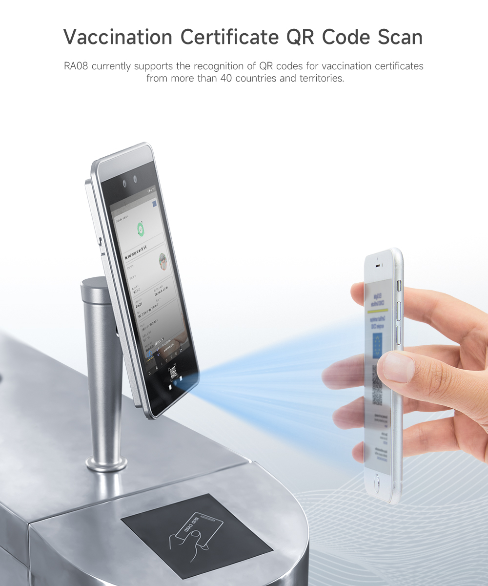 ra08 8 inch face recognition system