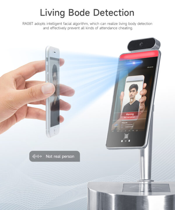 ra08t 8 inch temperature face recognition system