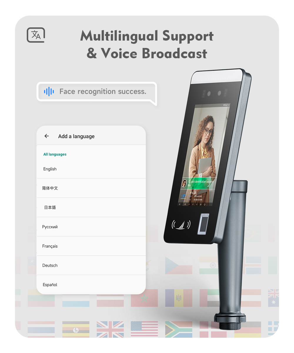 fr07 7 inch face recognition system