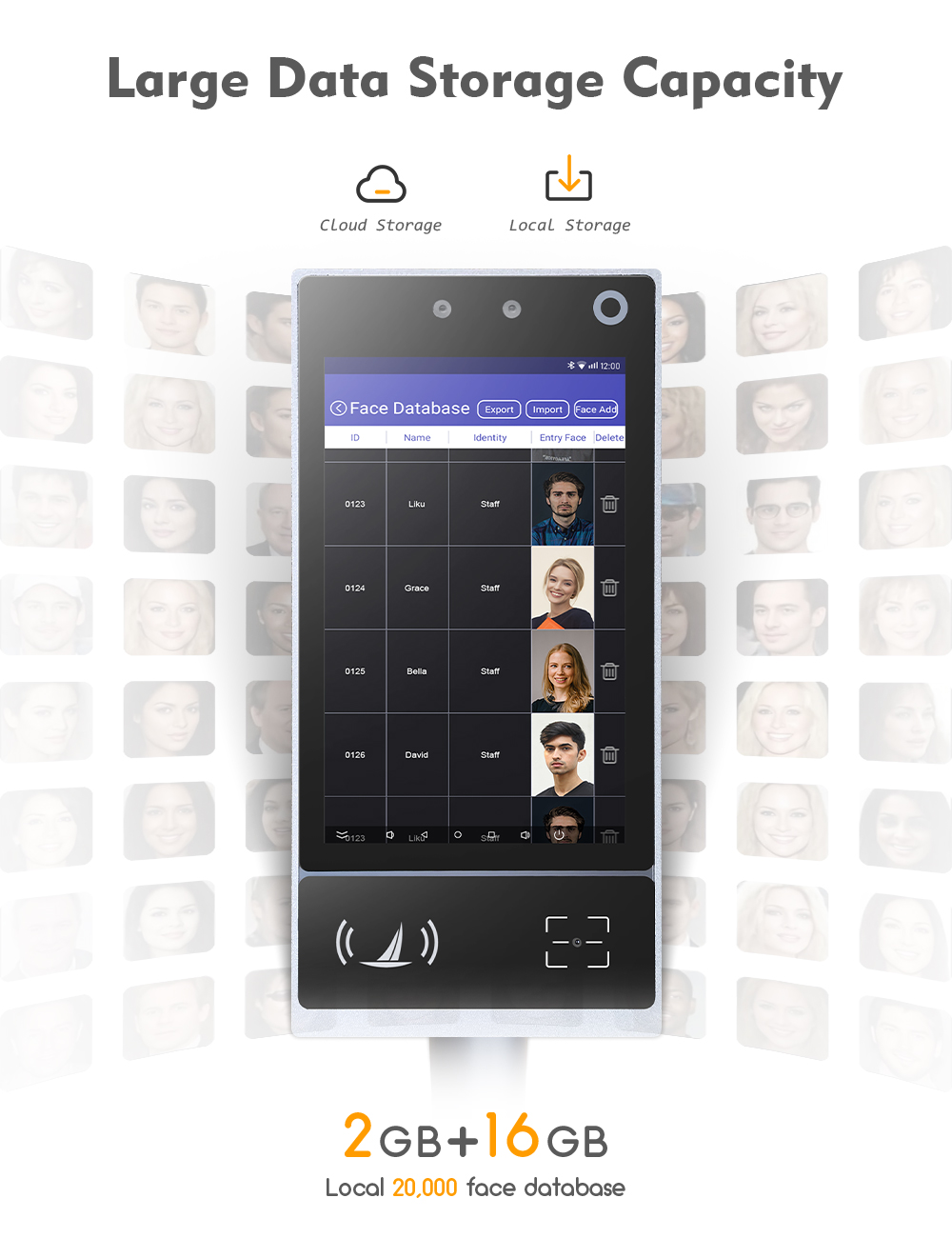fr08 8 inch face recognition system