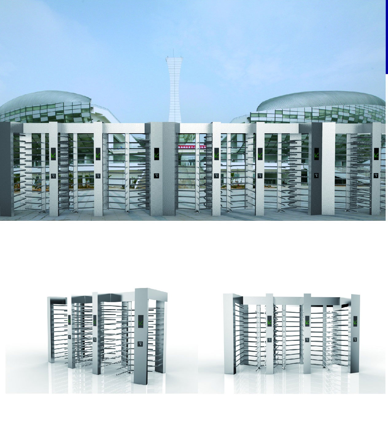Full Height Turnstile - HFSecurity biometric solution