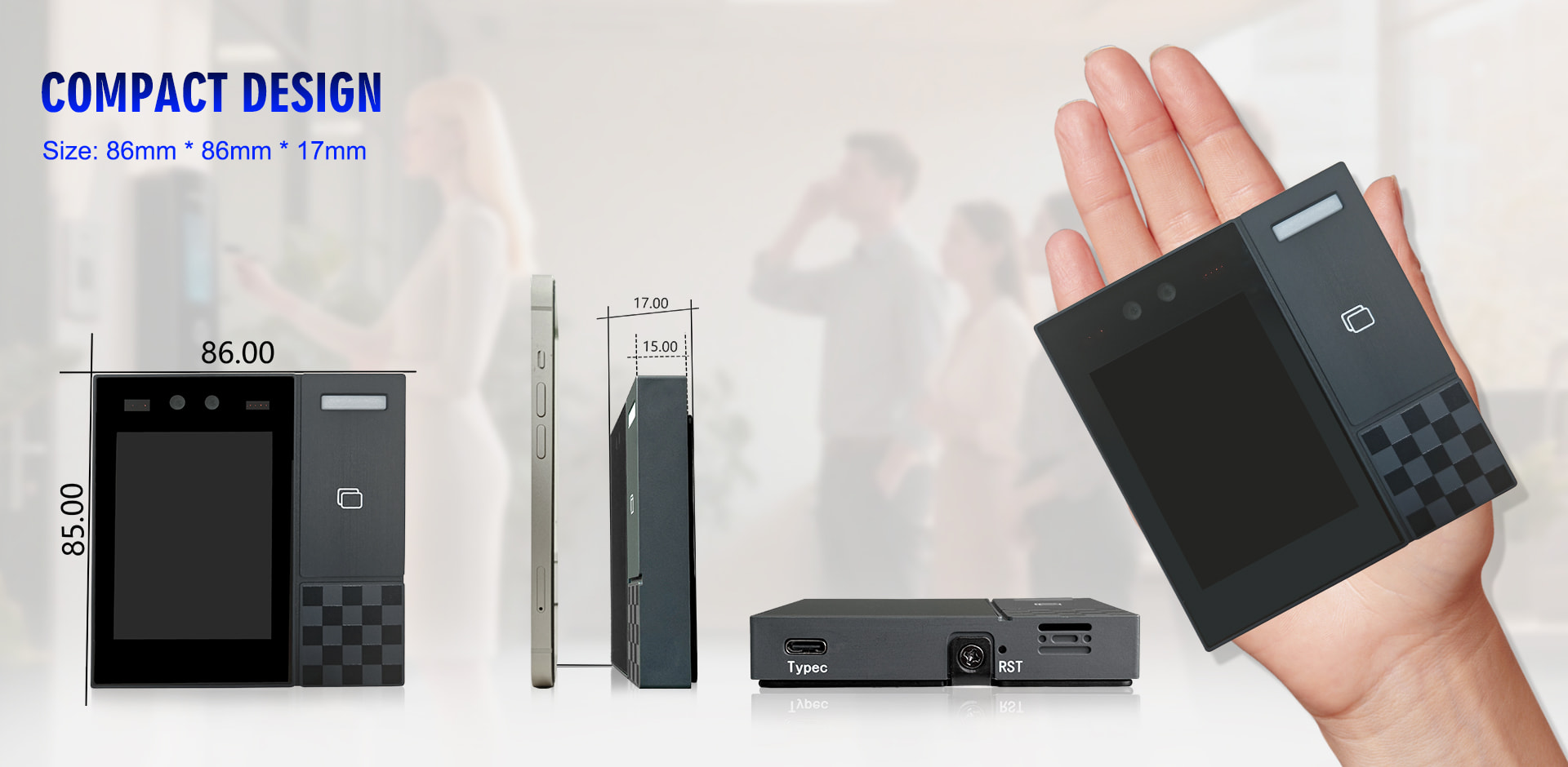 HF SleekPro Facial Recognition Access Control - HFSecurity biometric ...