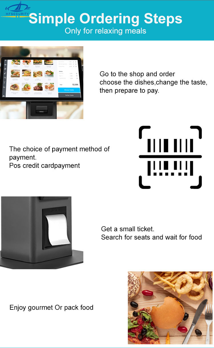 SP215 Android Pos Terminal Kiosk - HFSecurity biometric solution
